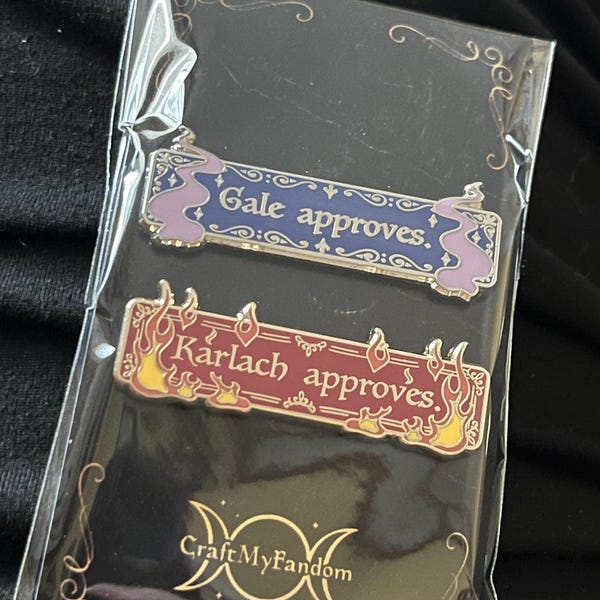 BG3 Companion Approval Badge Enamel Pins | Astarion, Karlach, Gale ...