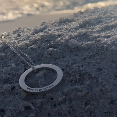 Custom Circle Necklace Personalized Circle Pendant Dainty Jewelry ...