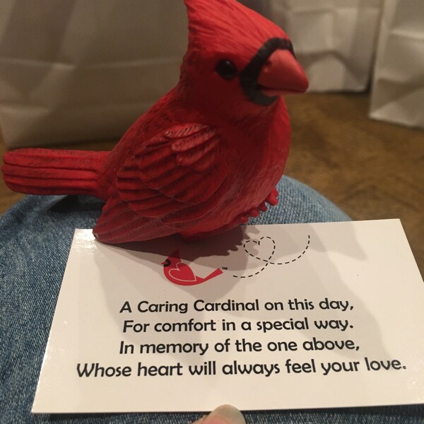 CARDINAL Place Card Holders, Qty 1 or 6, Mini Tree Stump With Red ...