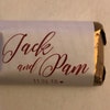 Custom Wedding Candy Labels - Mini Candy Wraps - Wedding Chocolate Bar ...