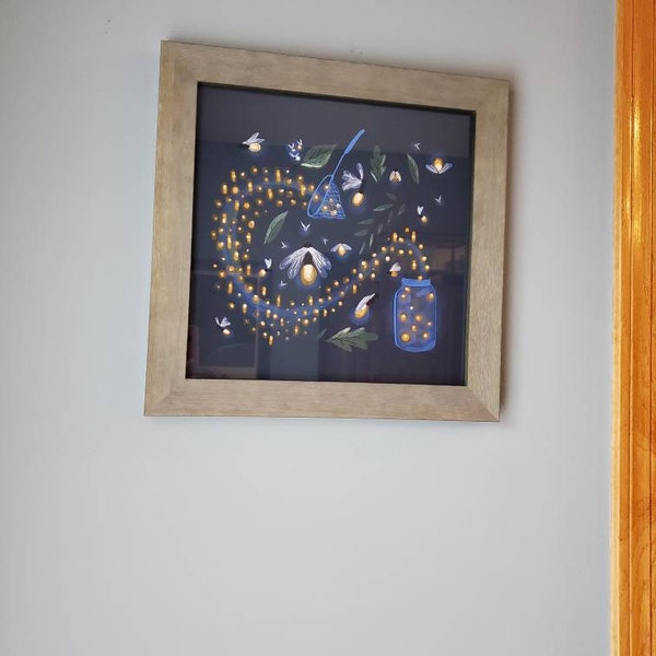 Catching Fireflies Print // Giclee // Kids Art // Insects // Home Decor ...