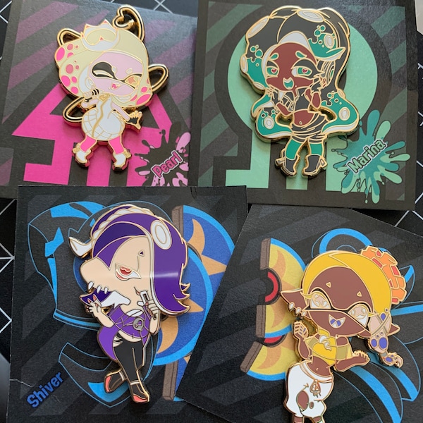 Off the Hook Enamel Pins : Marina and Pearl - Etsy