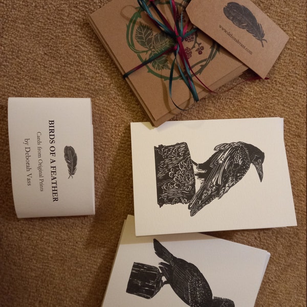 Jackdaw Linocut Original Print - Etsy