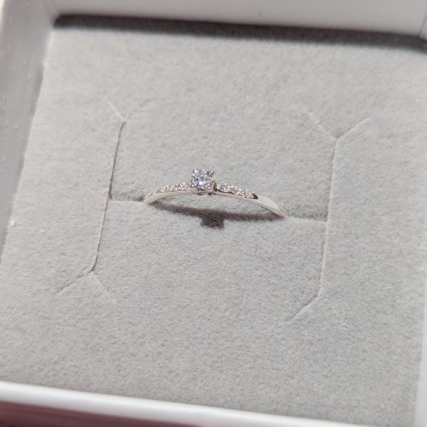 925 Sterling Silver Delicate Promise Ring for Her, Dainty & Simple ...