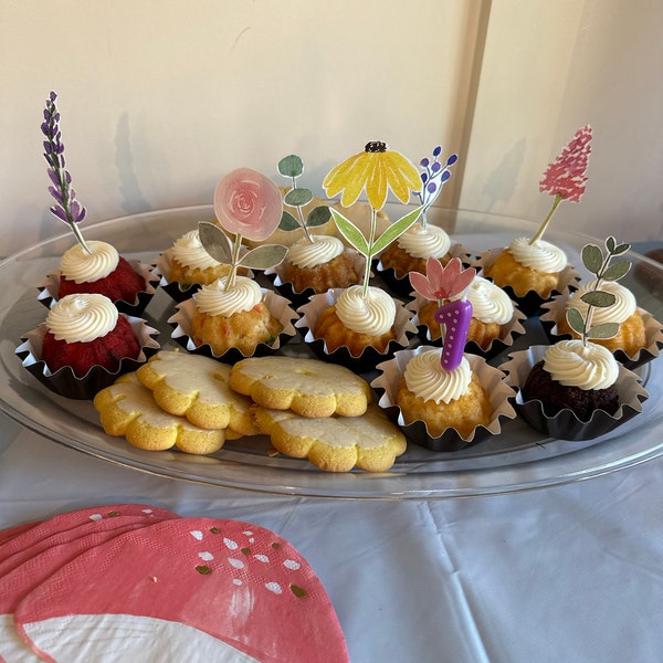 Wildflower Birthday Centerpiece Cake Topper Cut Outs Little Wildflower ...