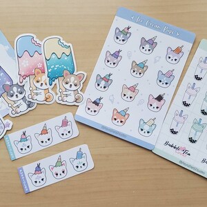 Silly Pomsky Sticker Sheet Cute Chibi Kawaii Dog Stickers | Etsy