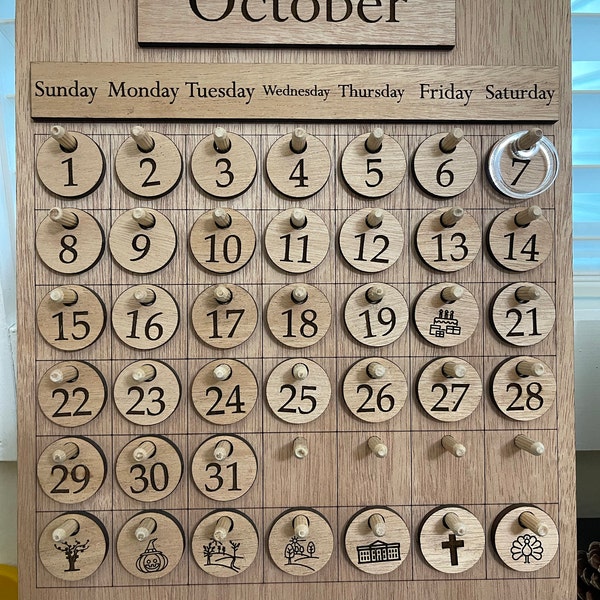 Weather School Calendar Glowforge File/ SVG/ PDF/ PNG/ Wood Calendar ...