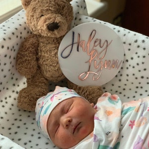 Birth Announcement Sign / Baby Name Sign / Name Announcement Plaque ...