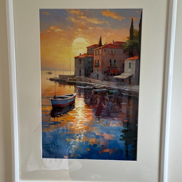 Mediterranean Terrace Poster I Dubrovnik Riviera Art I Sea View ...