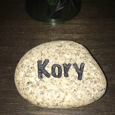 Engraved Name Rock Personalized Engraved Rock Child's Palm Size Rock ...