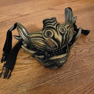 Wolf Mask Wolf Oni Berserk Menpo Mask Samurai Fenrir - Etsy