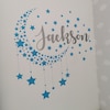 Moon and Stars Name Wall Decal, Nursery Wall Decal, Baby Girl Name ...