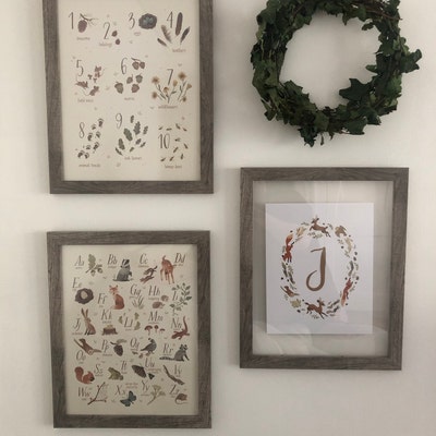 Woodland Alphabet Poster Woodland Alphabet Print Woodland - Etsy