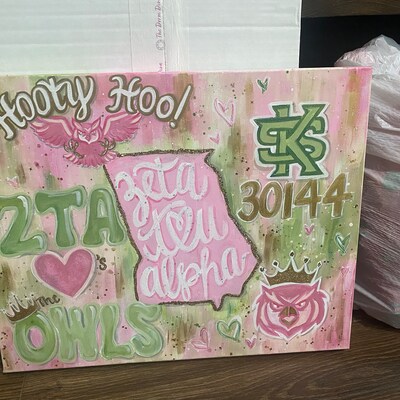 Custom Painted College Canvas - Etsy