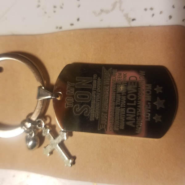 Son Keychain, Son Inspirational Gift, Son Gift, Son Key Ring, Gifts for ...