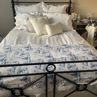 French Toile Home Decor, Blue Toile Throw Blanket, Farmhouse Decor ...