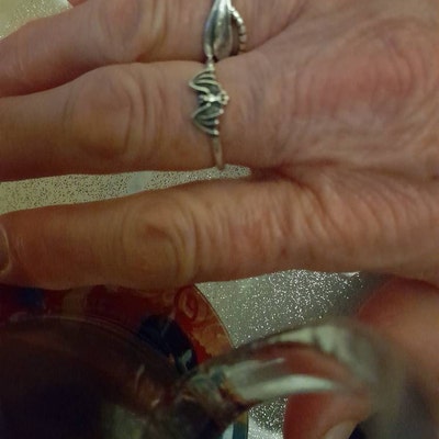 Small Music Note Ring, Skinny Music Stacking Ring, Sterling Silver ...