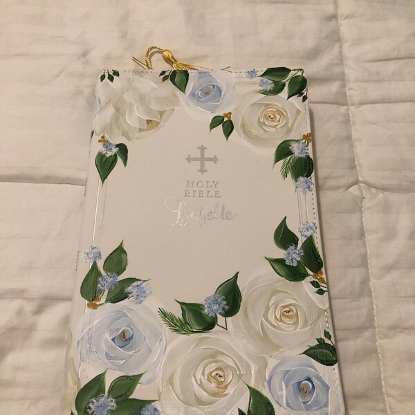 Custom Hand Painted Bible, Wedding Bible, Custom Bible, Design Your Own ...