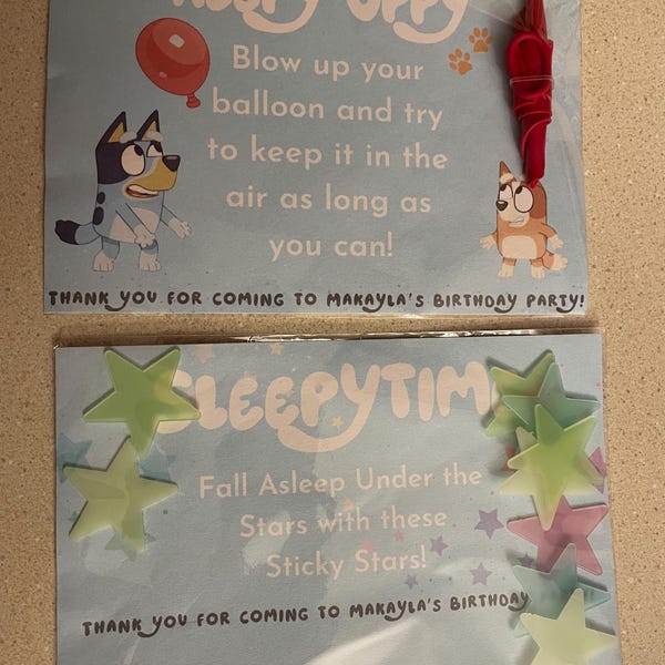 Keepy Uppy, Sticky Gecko, Bluey Party Decor, Toddler Party Favors, Dog ...