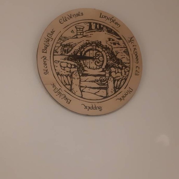 Lord of the Rings Inspired Clock - Hobbit Meal, JRR Tolkien, or Tree of ...