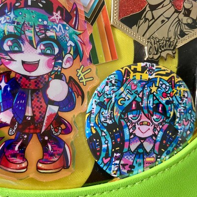 Hatsune Miku Decora 45mm Button - Etsy