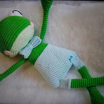 PATTERN ONLY: Frog Lovey Frog Baby Security Blanket Frog Lovey Crochet ...