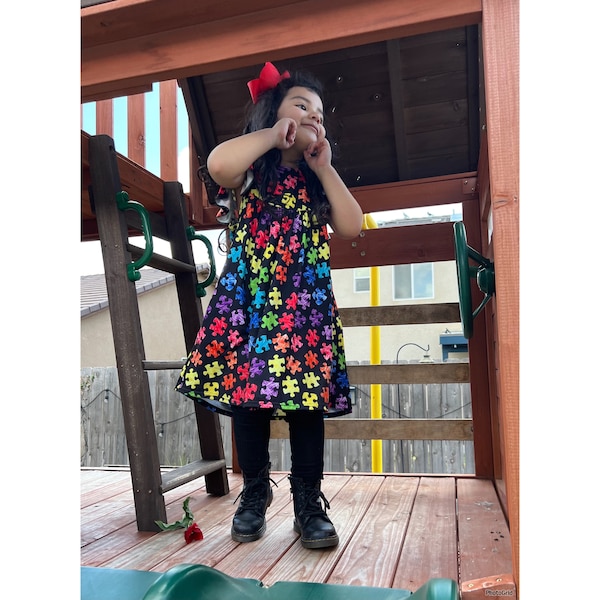 Autism Awareness Milk Silk Flutter Dress - Etsy