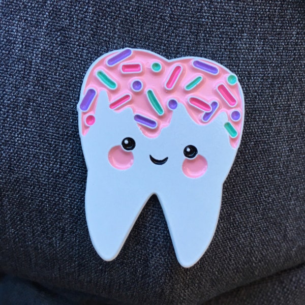 Pink Sweet Tooth Pin - Hard Enamel Pin Cloisonné Tooth Lapel Pin Enamel ...