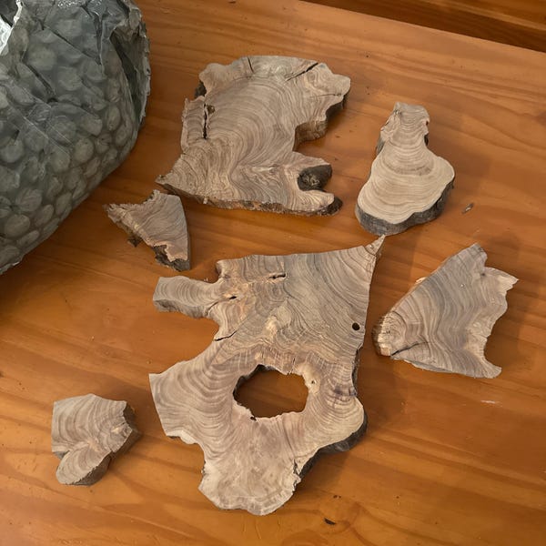 Sold Exclusive Turkish Olive Root Slice Live Edge Wood Slab 50”x44 ...