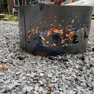 Personalized Heavy Duty Fire Ring, Custom Backyard Fire Ring, Outdoor ...