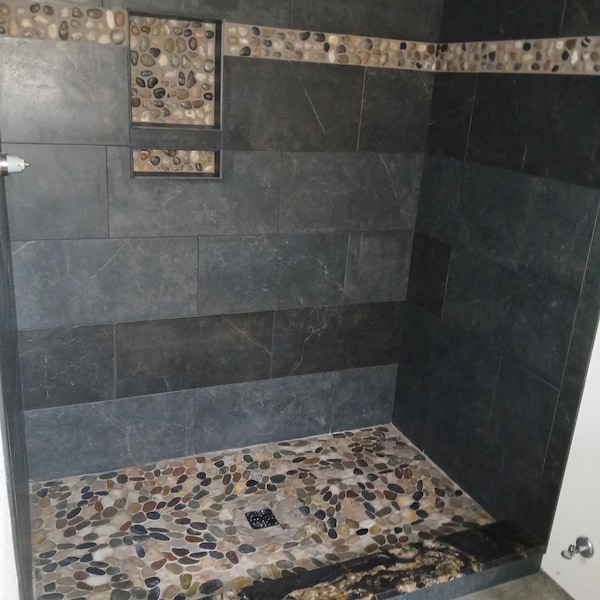 CNK Tile White Brick Pearl Shell Shower Tile - 1 Sq.ft for Mosaics ...