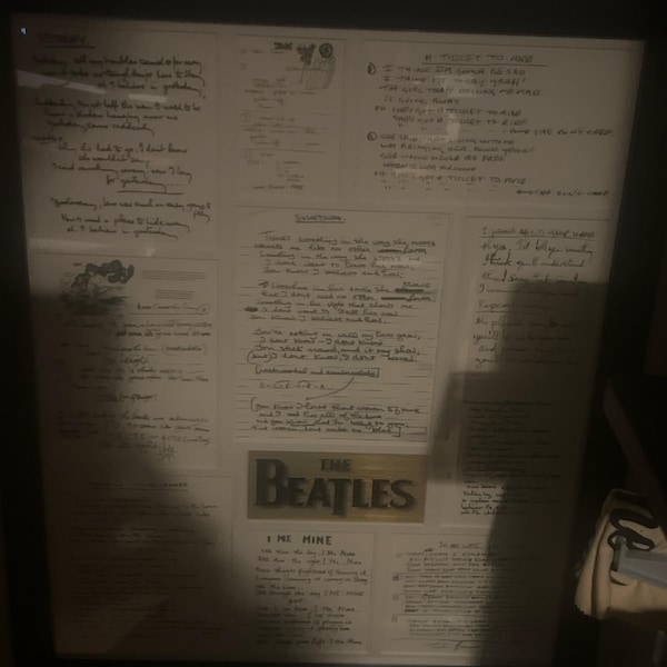 The Beatles Original Handwritten Lyrics Display Framed Montage #1 - Etsy