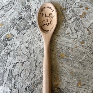 Wood Mixing Spoon the Perfect Mix Personalized Name Wedding - Etsy
