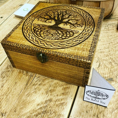 Cute Tree of Life Box Small Wooden Box Would Make a Good Ring - Etsy UK