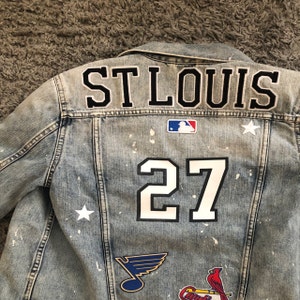 Custom Sports Denim Jean Jacket Custom Denim Jacket NY | Etsy