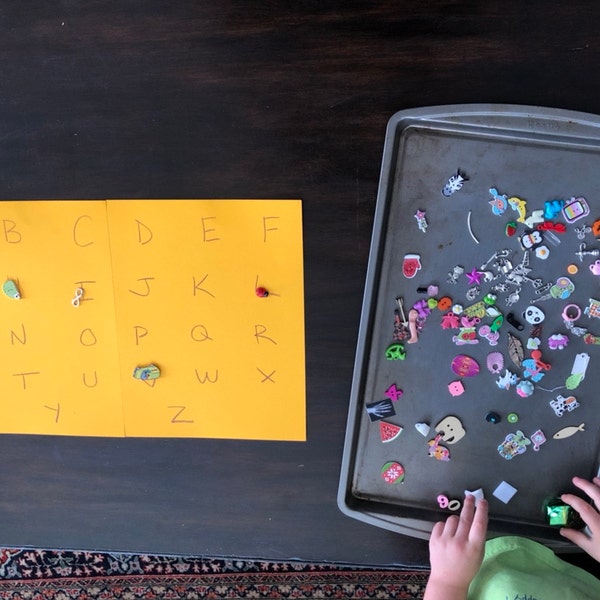 ABC English Alphabet Objects, Montessori Sound Box Miniatures, White ...
