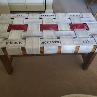 Fire Hose Bench Firefighter Thin Red Line Birthday Gift - Etsy