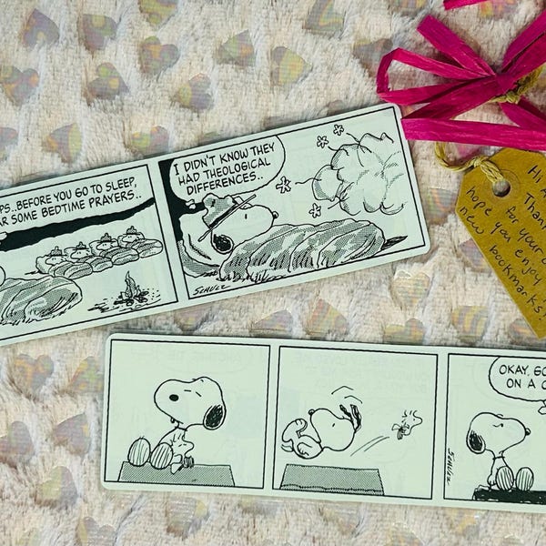 Charlie Brown Peanuts Comic Strip Bookmarks - Etsy