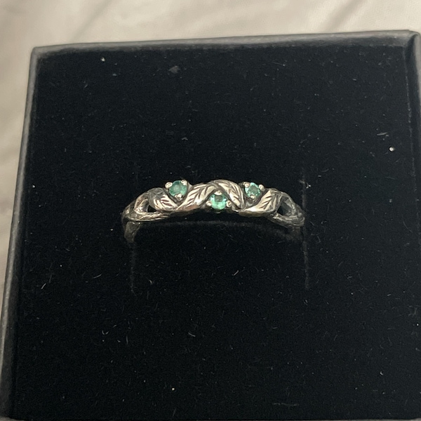 Vintage Fairycore Silver Band Enchanted Forest Mystical Ring, Unique ...