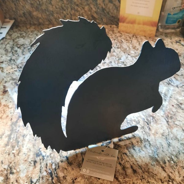 Metal Squirrel Statue | Garden Squirrel Cute Outdoor Statue Farmhouse ...