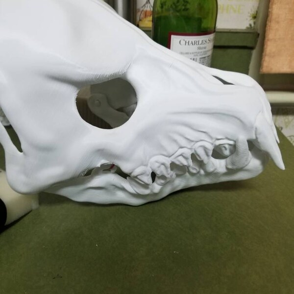 Cosplay Wolf Schedel Masker Skulldog Masker Fursuit Harige Hond Dier Masker Halloween Cosplay ...