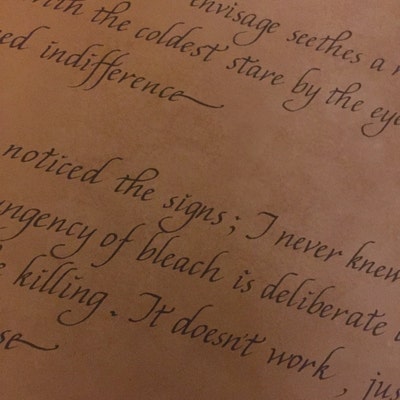 Vintage Handwritten Note Custom Calligraphy on Handmade Cotton Paper ...