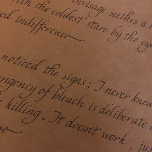 Vintage Handwritten Note - Custom Calligraphy on Handmade Cotton Paper ...