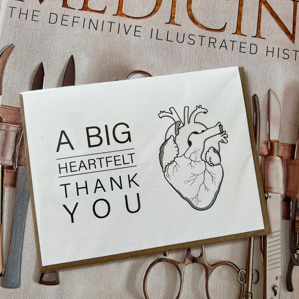 A Big Heartfelt Thank You Greeting Card - Etsy