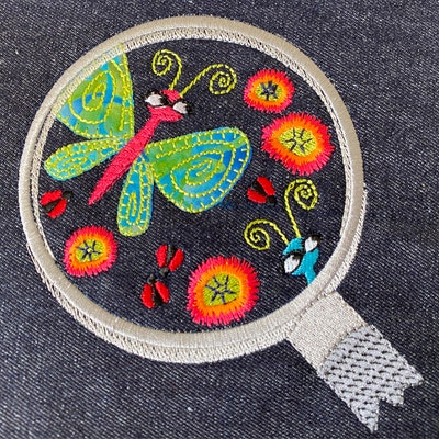 This Week-bie 20 ZOOM in on SUMMER Machine Embroidered Magnifier Glass ...