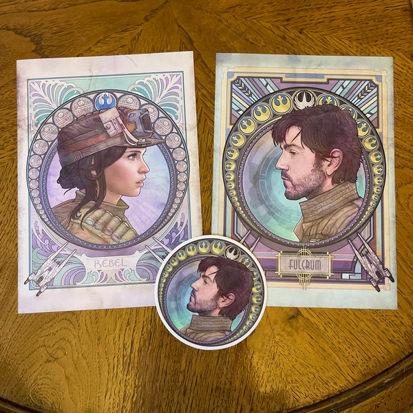 Jyn Erso Star Wars Rogue One Original Illustration Portrait Poster ...