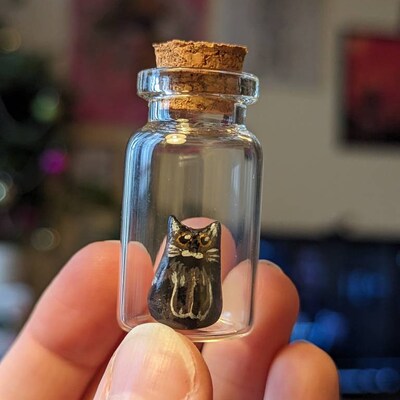 Pocket Familiar Cute Corvid Mini Crow Raven Pictish Clay Figurine Totem ...