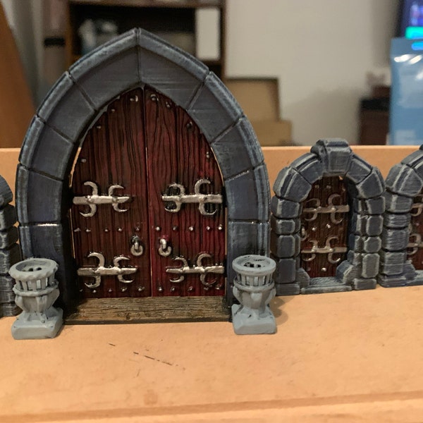 Dungeon Door Set - 28mm 32mm Dragon's Rest Wargaming Terrain Scatter D ...