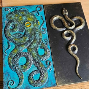 Art Bas Relief Tile White Snake Sculpture for Wall Decor. 3d Painting ...