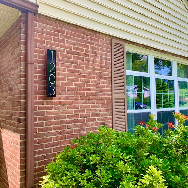 Modern Steel Address Numbers: Industrial House Number Sign - Etsy